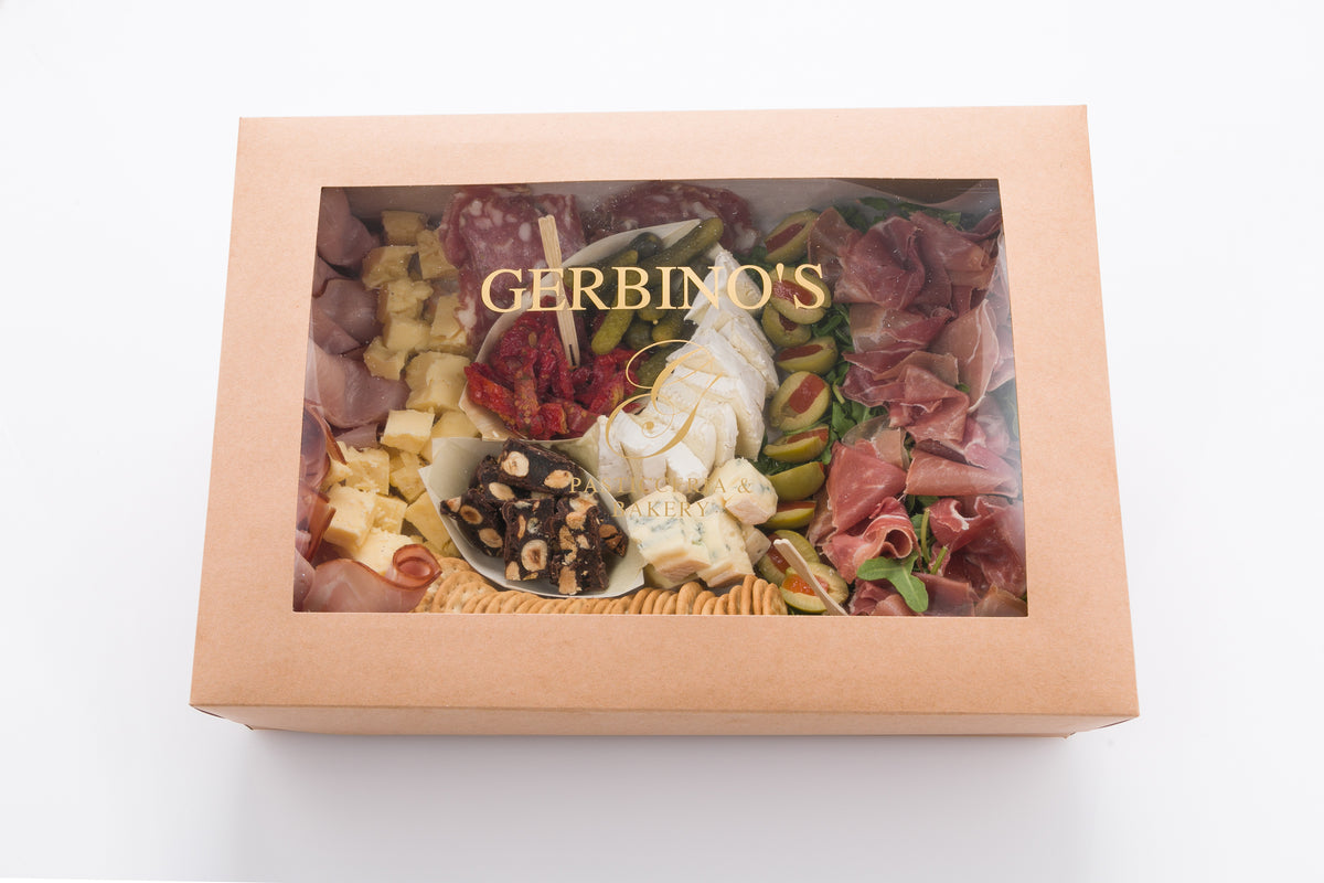 Cheese & antipasto platter - grazing board boxes 3 sizes. – Gerbino's ...
